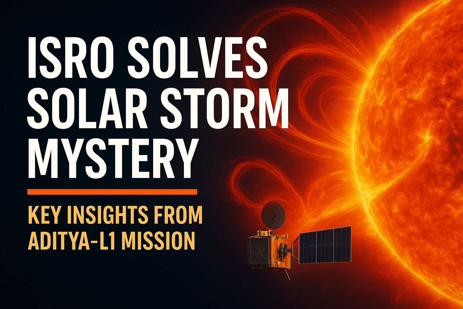 ISRO Solves Solar Storm Mystery: New Insights from the Aditya-L1 ...